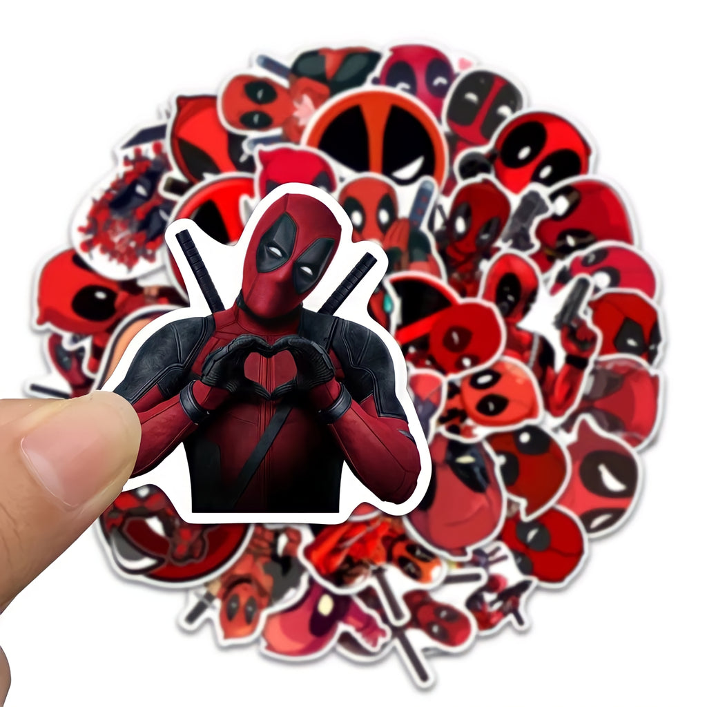 Paquete de 50 Stickers de Deadpool – Funky