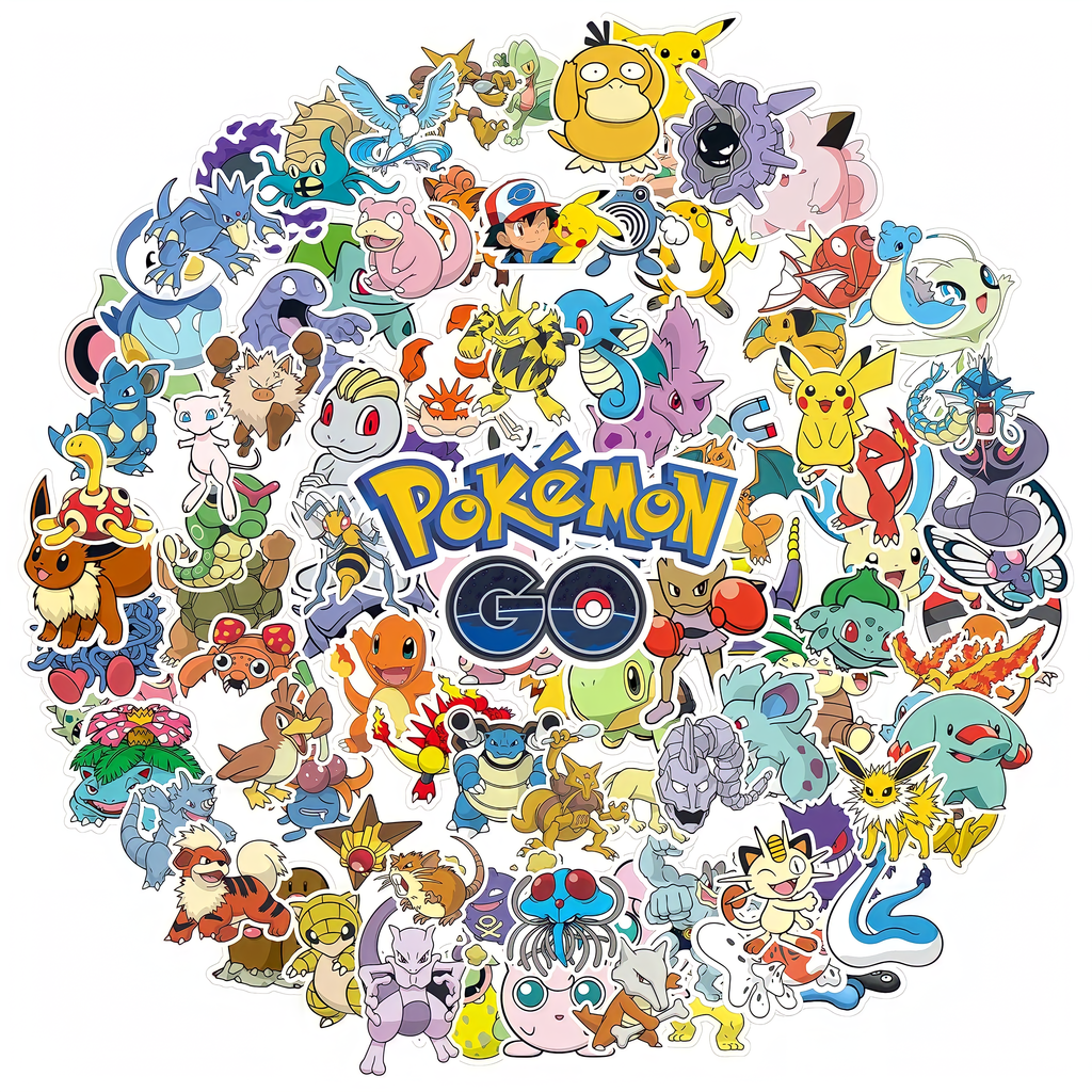 Paquete de 50 Stickers de Pokemon – Funky